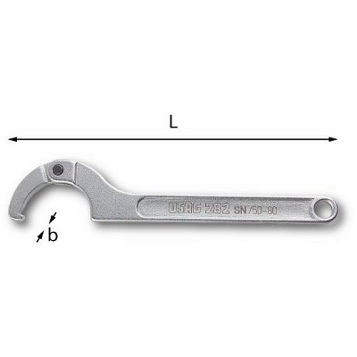 U02820303 | 282 SN | USAG Tools | Adjustable hook wrenches with square ...